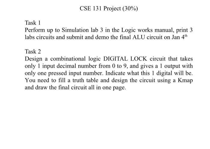 Solved Task 1 Perform up to Simulation lab 3 in the Logic | Chegg.com