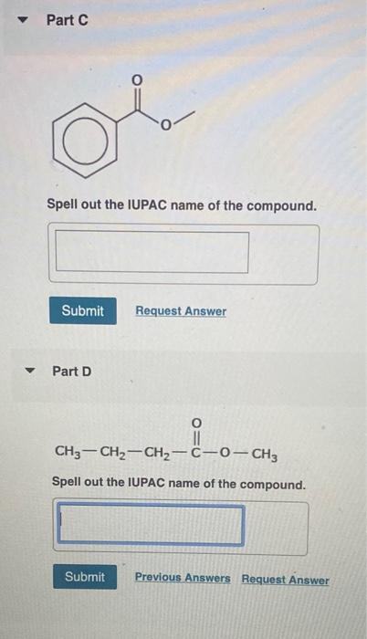 Solved Spell out the IUPAC name of the compound. Part D | Chegg.com