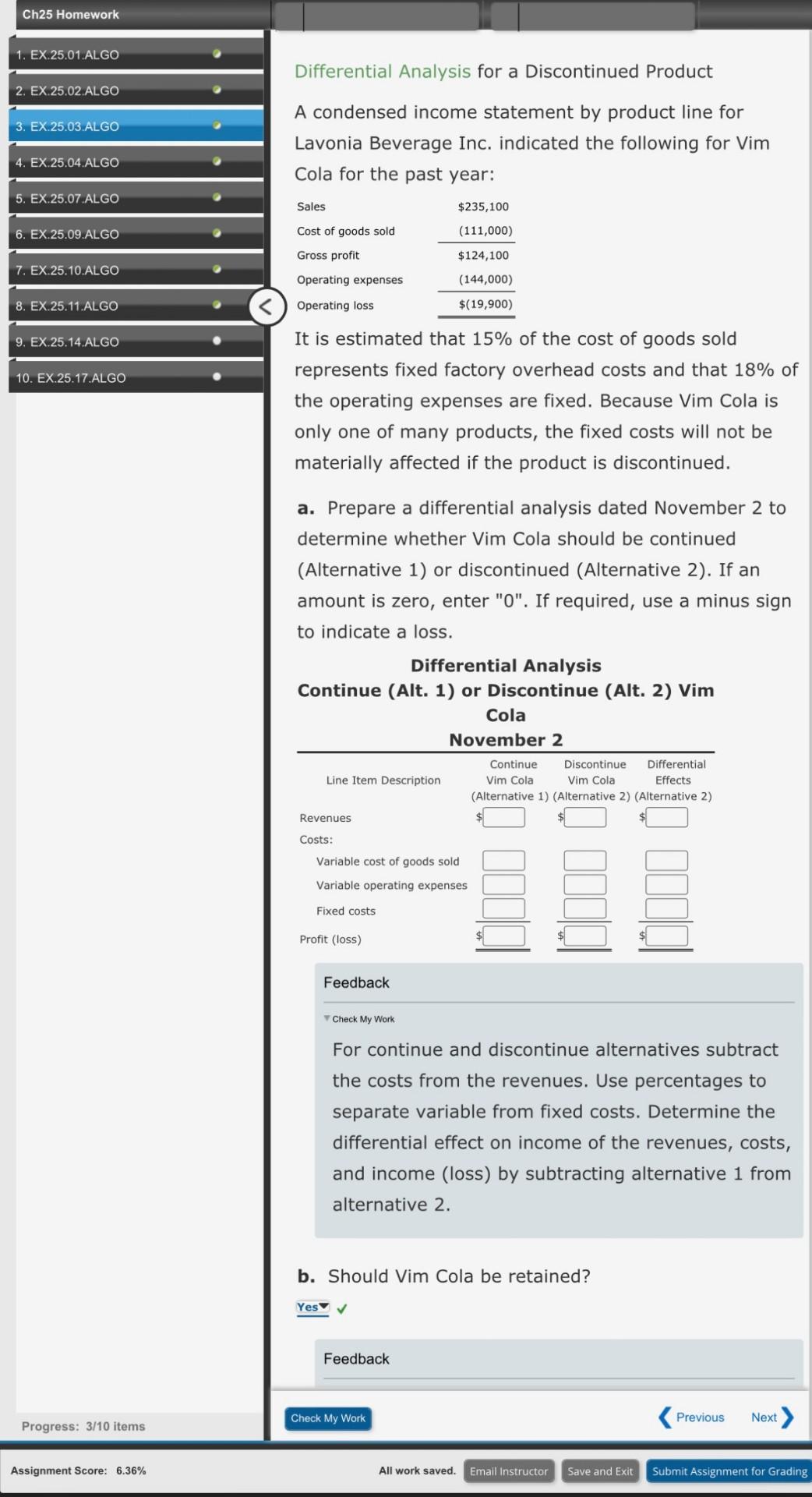 Solved Differential Analysis for a Discontinued Product A | Chegg.com