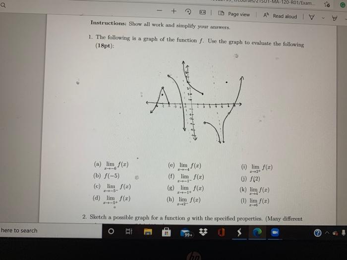 Solved 120-RO1/Exam D Page view A Read aloud Instructions: | Chegg.com