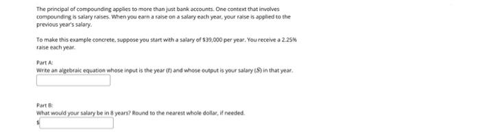 Solved The principal of compounding applies to more than | Chegg.com