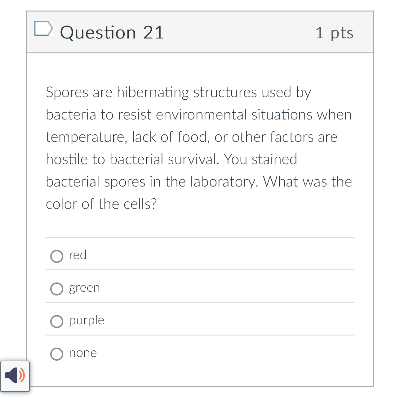 Solved Question 211 ﻿ptsSpores are hibernating structures | Chegg.com