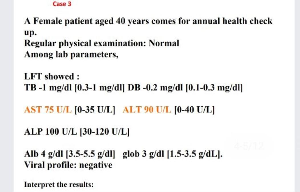 Solved Case 3 A Female patient aged 40 years comes for | Chegg.com