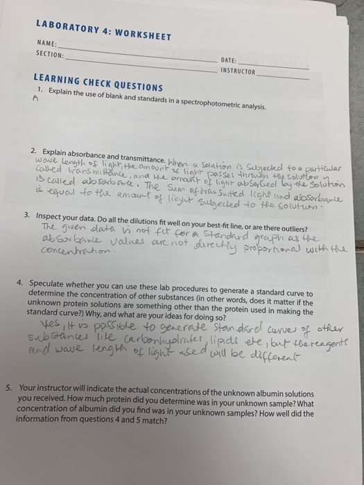 Solved LABORATORY 4: WORKSHEET NAME: SECTION: DATE: | Chegg.com