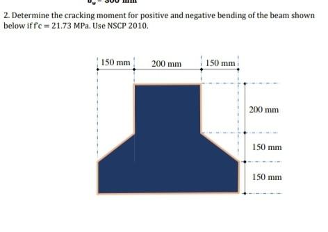 Solved 2. Determine the cracking moment for positive and | Chegg.com