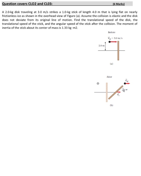 Solved Question covers CLO2 and CLO3: (6 Marks) A 2.0-kg | Chegg.com