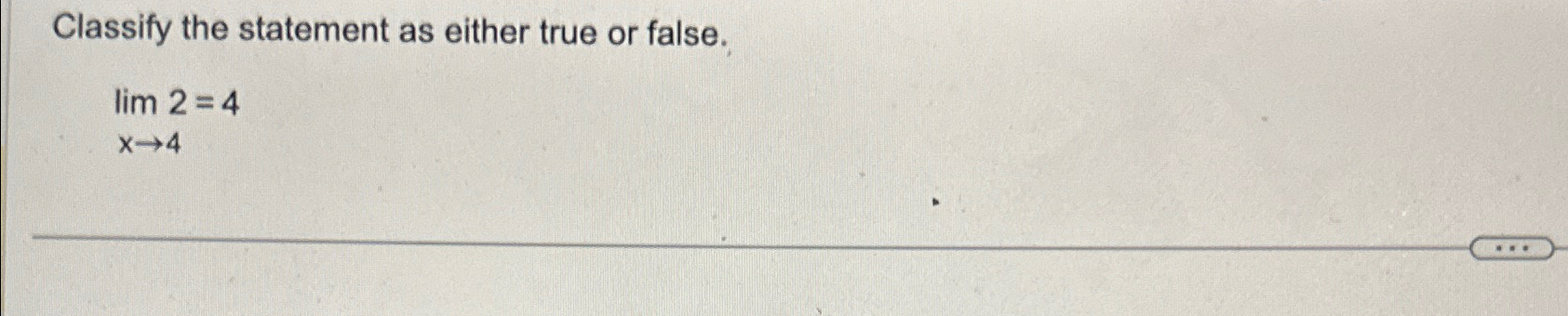 Solved Classify the statement as either true or | Chegg.com
