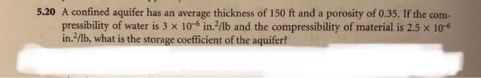 Solved storage coefficient is 2.31 x 10^-4Find pressure head | Chegg.com