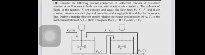 Q1: Consider the following cascade connection of | Chegg.com