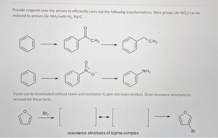 Solved Provide reagents over the arrows to efficiently carry | Chegg.com