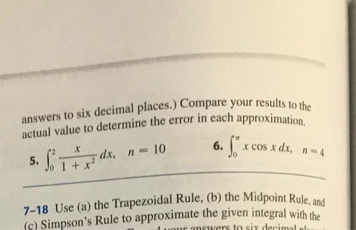 Use (a) the Midpoint Rule and (b) Simpson's Rule to | Chegg.com