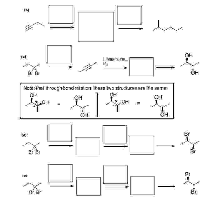 Solved In the empty boxes below, draw the structure of the | Chegg.com