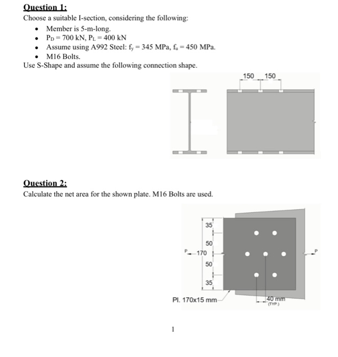 Question 3: Determine the design axial capacity of | Chegg.com