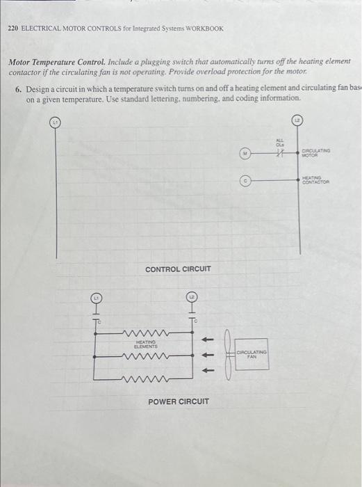 Solved Motor Temperature Control. Include a plugging switch | Chegg.com