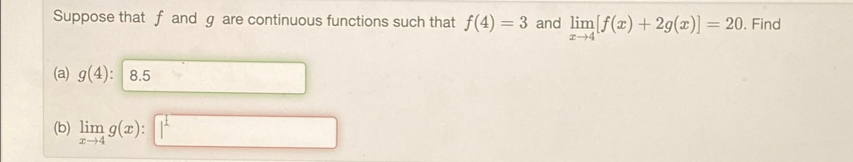 Solved Suppose that f ﻿and g ﻿are continuous functions such | Chegg.com
