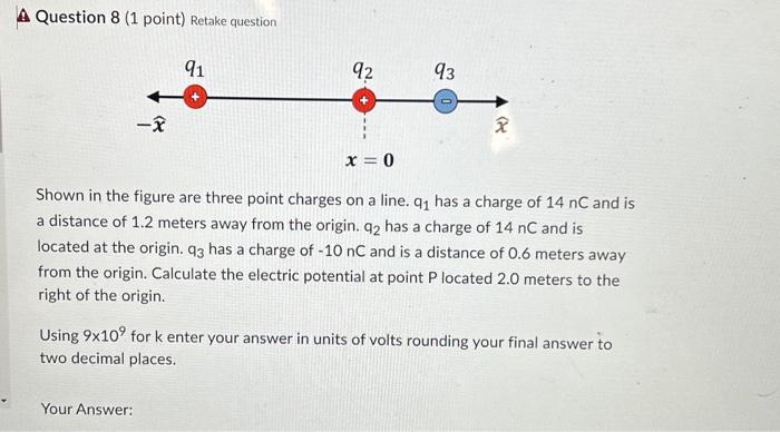 Solved A Question 8 (1 point) Retake question Shown in the | Chegg.com