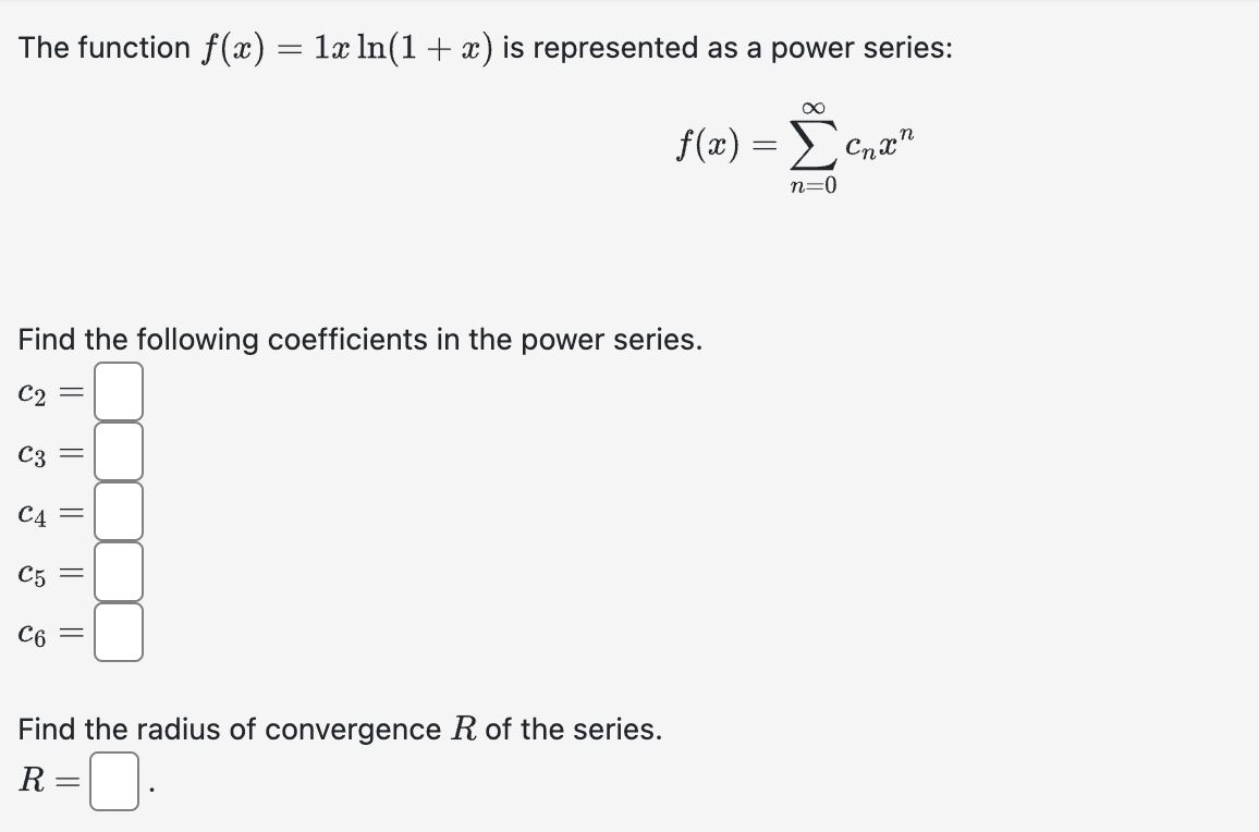 Solved The function f(x)=1xln(1+x) is ﻿represented as ﻿a | Chegg.com