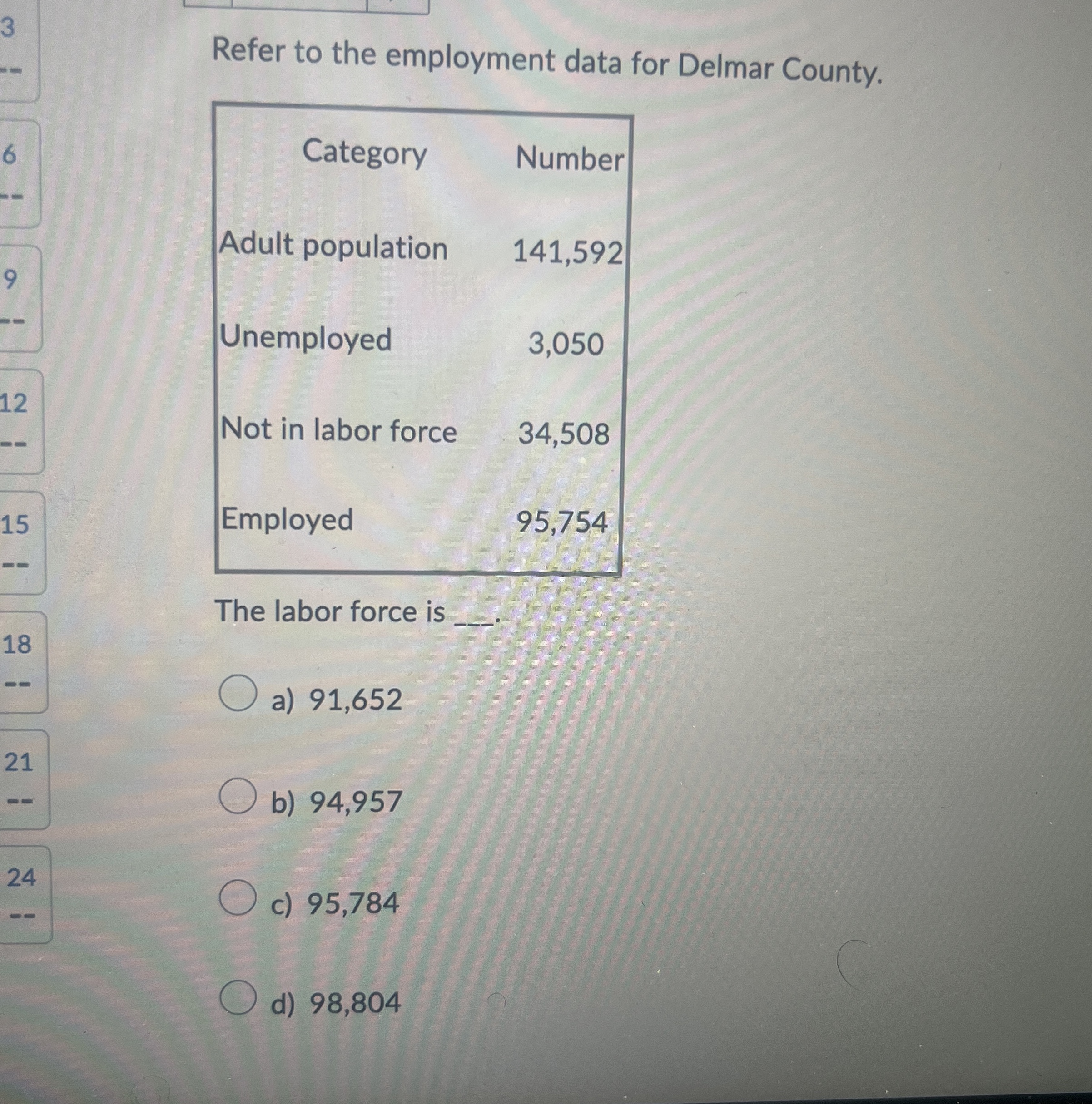 Solved Refer to the employment data for Delmar | Chegg.com