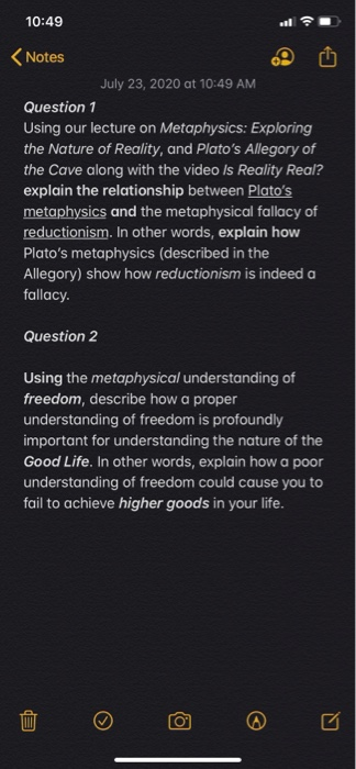 10:49 el Notes July 23, 2020 at 10:49 AM Question 1 | Chegg.com