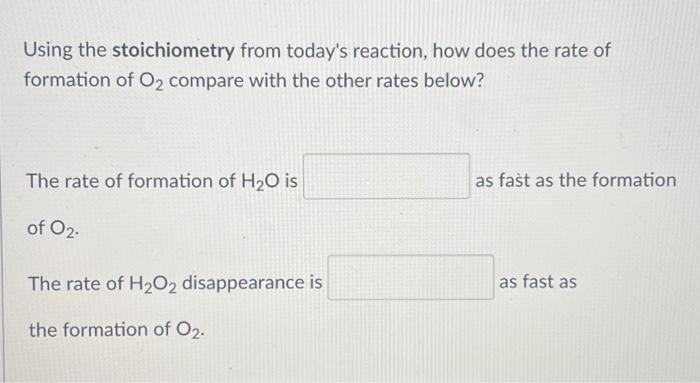 Solved 2H2O2(aq)+I−(aq)→O2(g)+2H2O(l)+I−(aq)Using the | Chegg.com