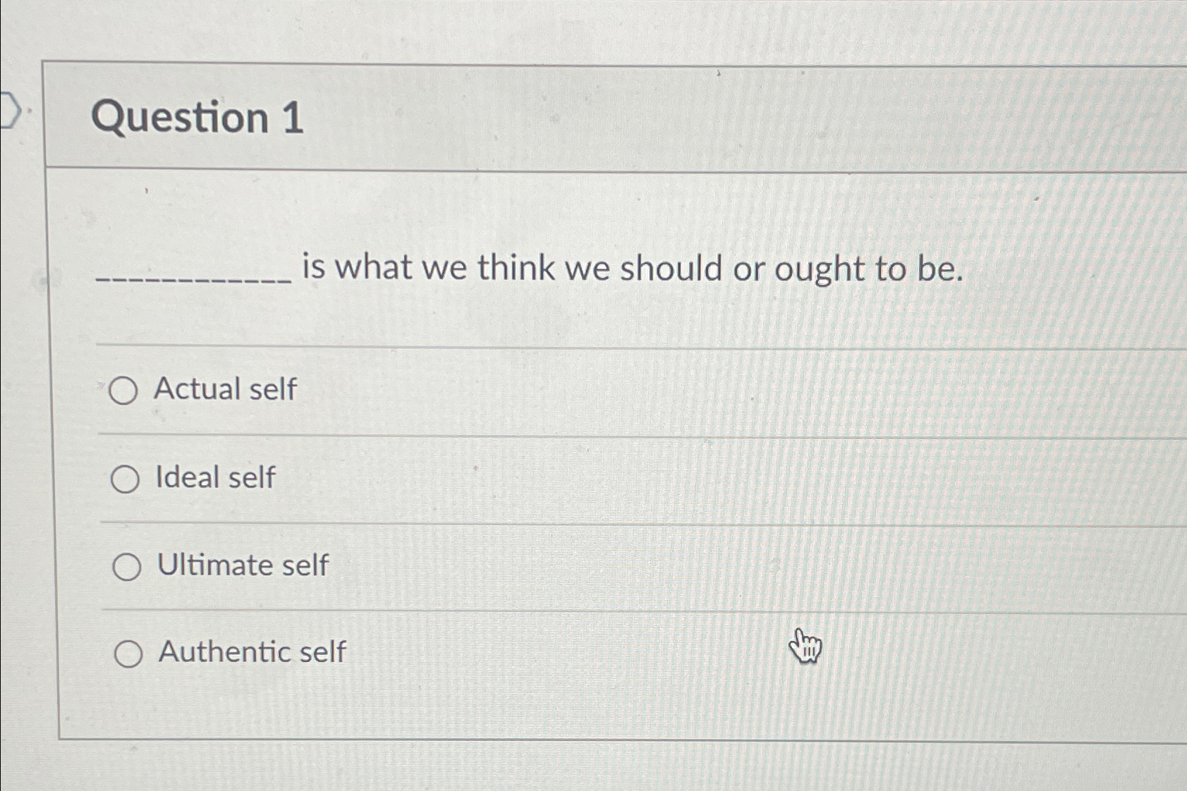 Solved Question 1is what we think we should or ought to | Chegg.com