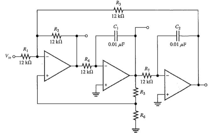 Solved Modify the band-stop filter in problem 23 for a | Chegg.com
