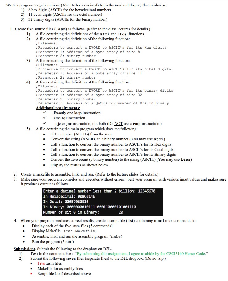 Solved This is Assembly. Please follow according to steps | Chegg.com