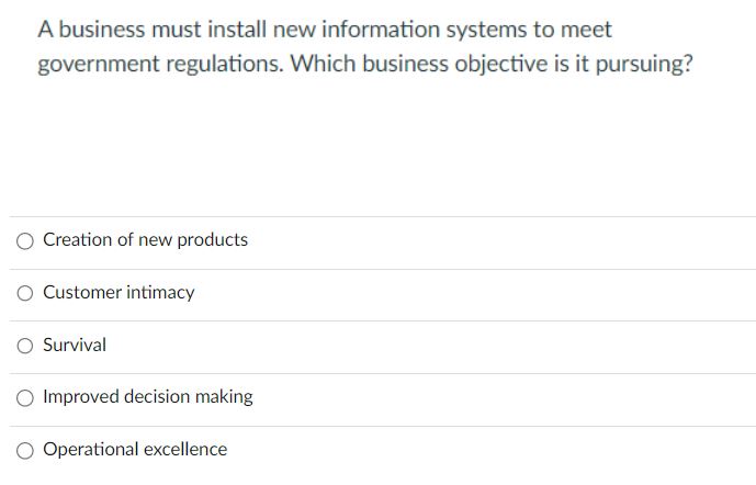 Solved A business must install new information systems to | Chegg.com
