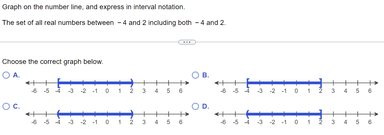 Solved Graph on the number line, and express in interval | Chegg.com