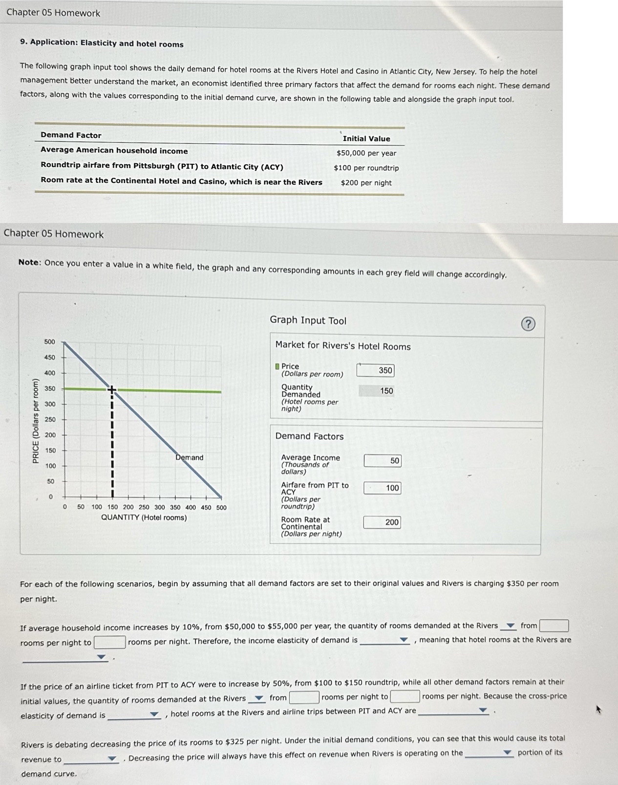Solved Chapter 05 ﻿Homework9. ﻿Application: Elasticity and | Chegg.com