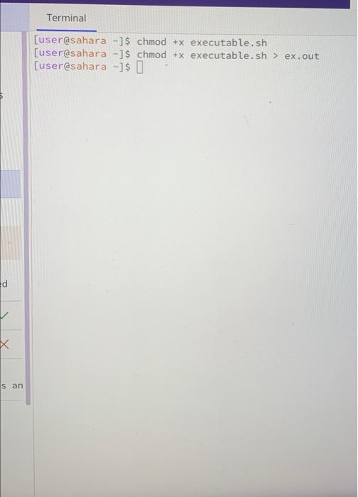 Solved Q4 Execute Execute the file "executable.sh which you | Chegg.com