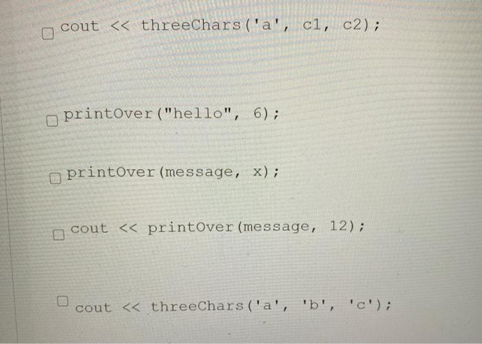 Solved Which of the following are correct function calls, if | Chegg.com