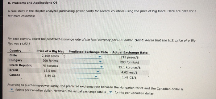 Solved 8. Problems and Applications Q8 A case study in the | Chegg.com