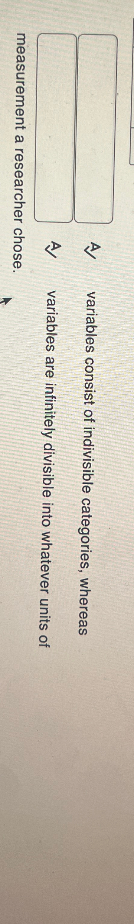 A variables consist of indivisible categories, | Chegg.com