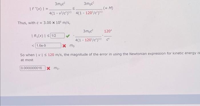 Solved EXAMPLE 3 In Einstein's theory of special relativity | Chegg.com