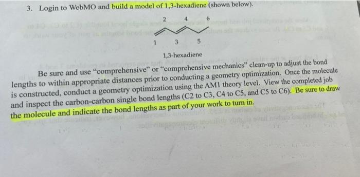 Solved In WebMO build a model of | Chegg.com