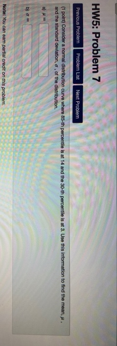 Solved HW5: Problem 7 Next Problem Previous Problem Problem | Chegg.com
