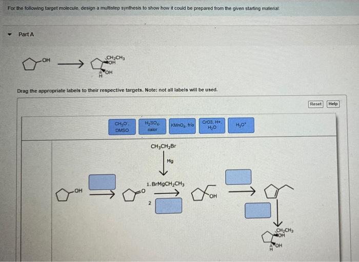 Solved For the following target molecule design a multistep | Chegg.com