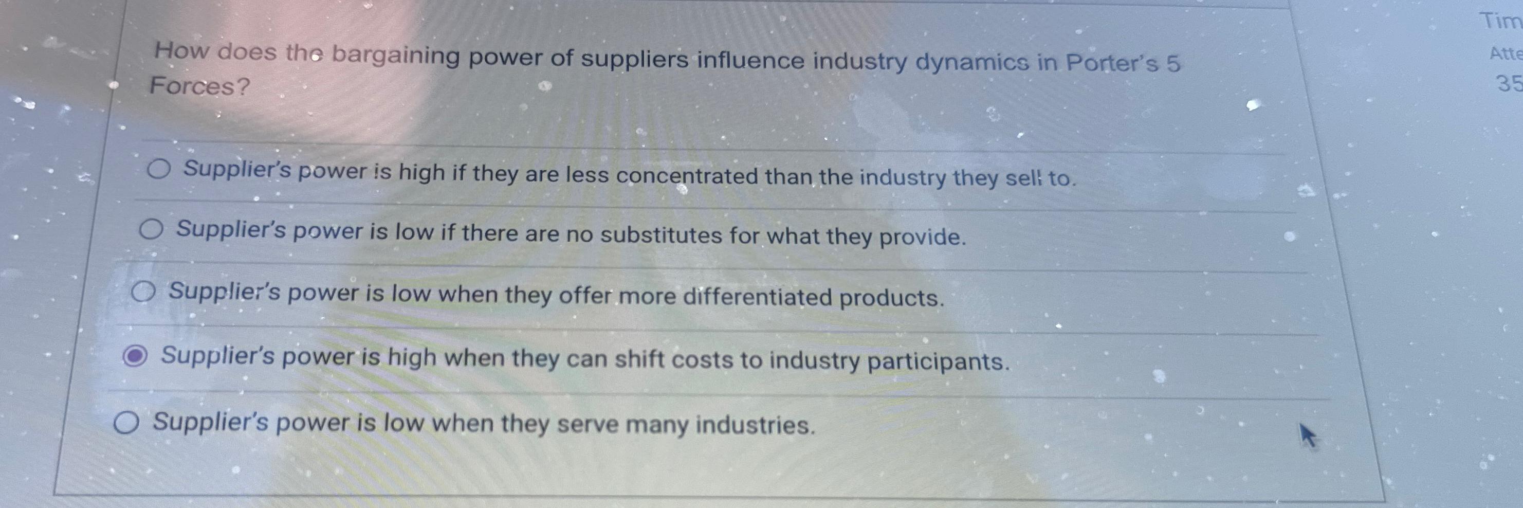 Solved How does the bargaining power of suppliers influence | Chegg.com