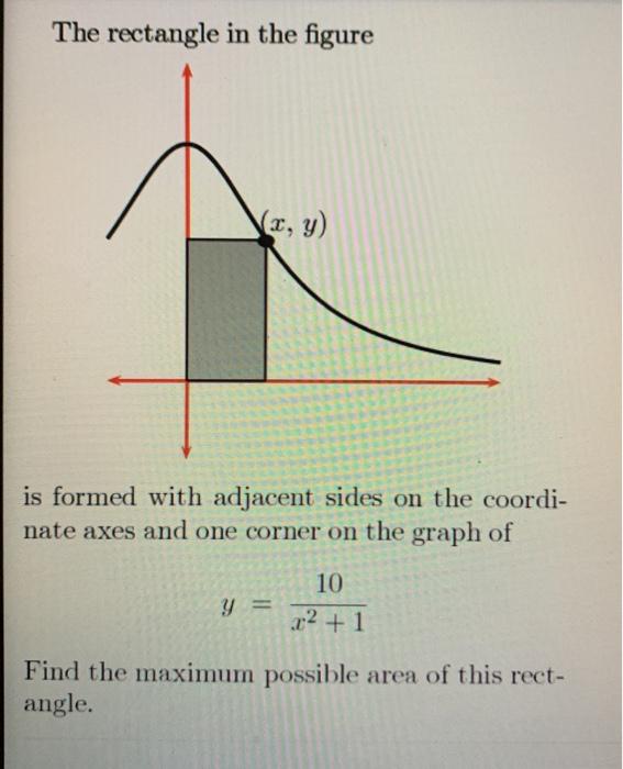 Solved The rectangle in the figure \x, y) is formed with | Chegg.com