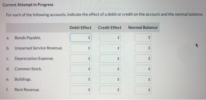 Solved Current Attempt in Progress For each of the following | Chegg.com