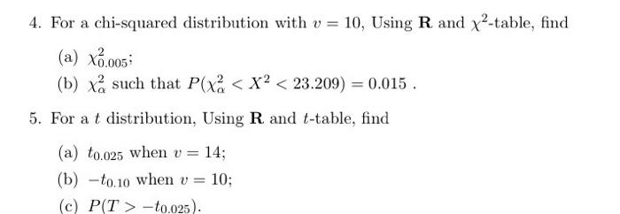 Solved please help! For a chi-squared distribution with v= | Chegg.com