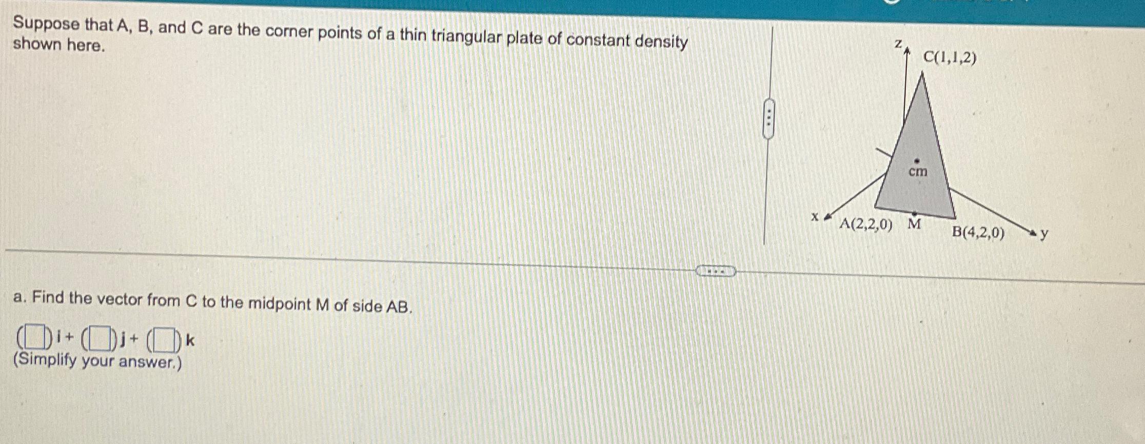 Solved Suppose that A, ﻿B, ﻿and C are the corner points of a | Chegg.com