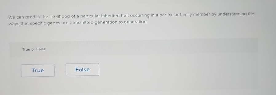 Solved We can predict the likelihood of a particular | Chegg.com
