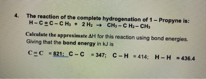 Solved The reaction of the complete hydrogenation of 1 - | Chegg.com