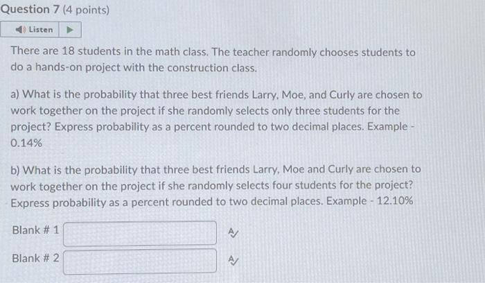 Solved There are three possible outcomes for students | Chegg.com