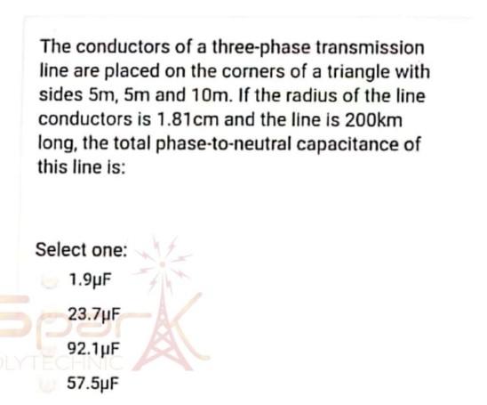 Solved The conductors of a three-phase transmission line are | Chegg.com