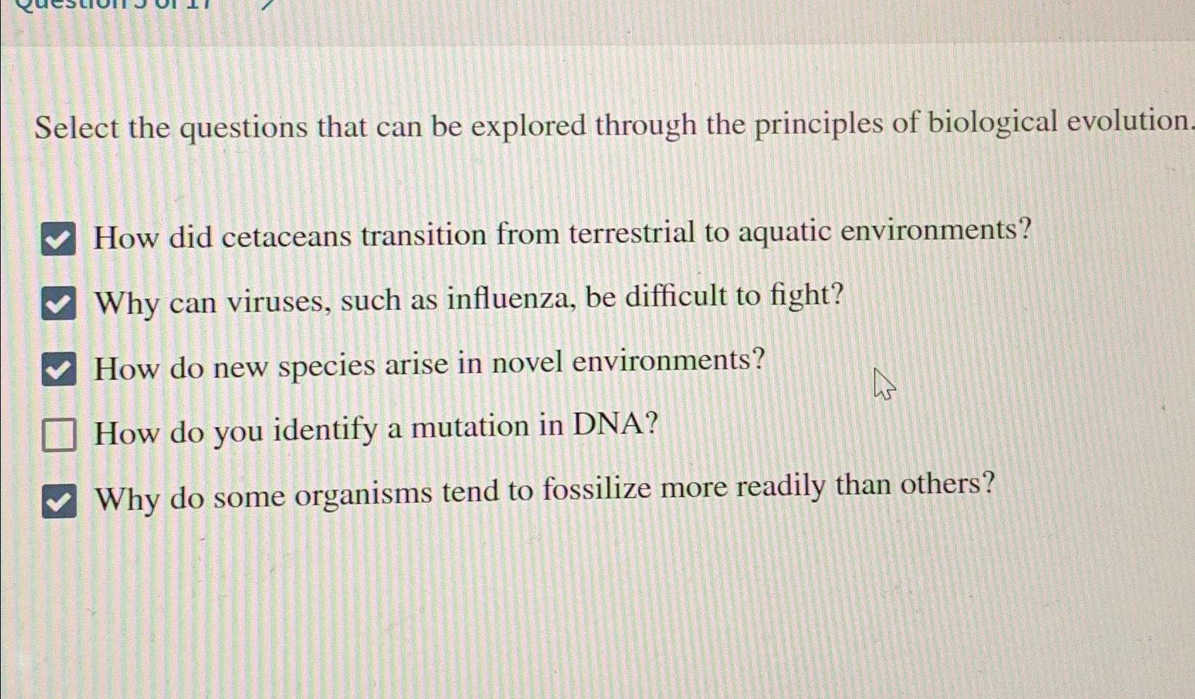 Solved Select the questions that can be explored through the | Chegg.com