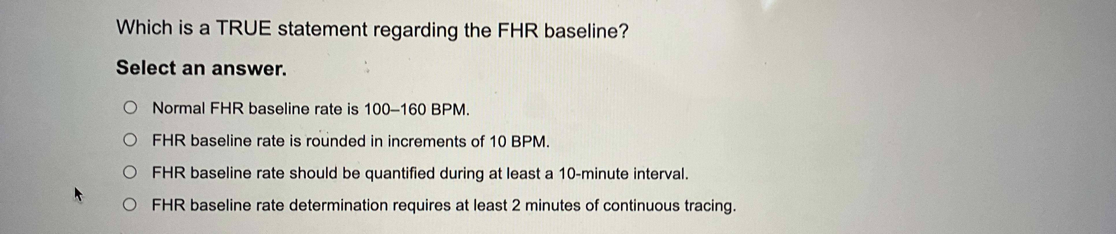 Solved Which is a TRUE statement regarding the FHR | Chegg.com
