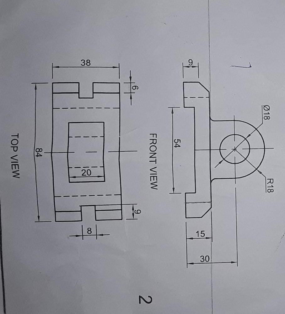 FRONT VIEW TOP VIEW | Chegg.com